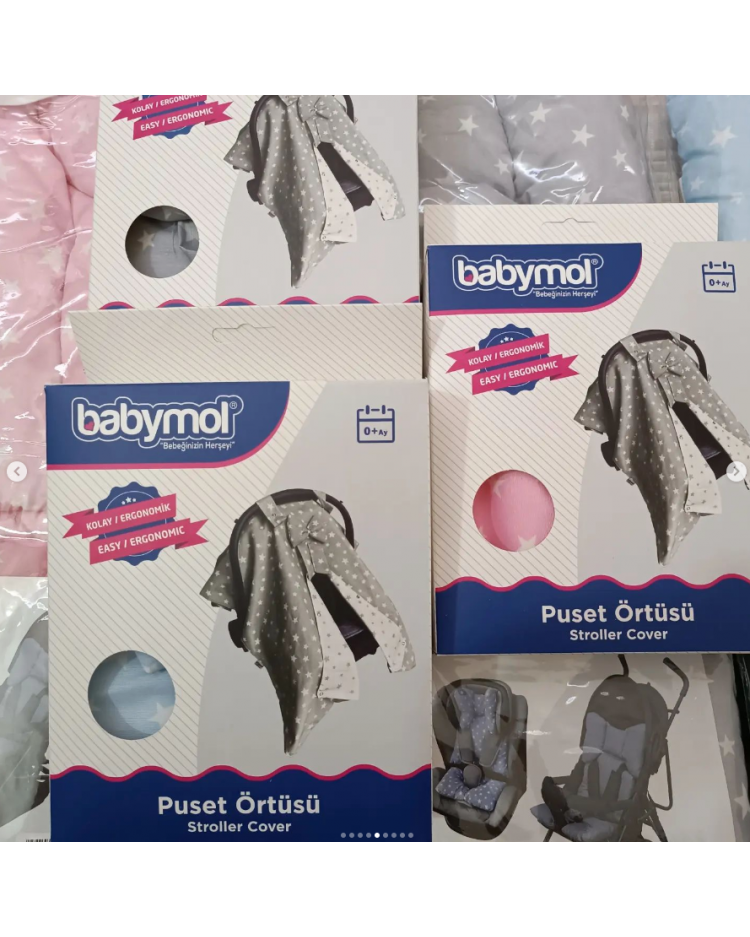 Babymol üst kalite puset minderi ve örtü seti - Bebe Çocuk Reyonu